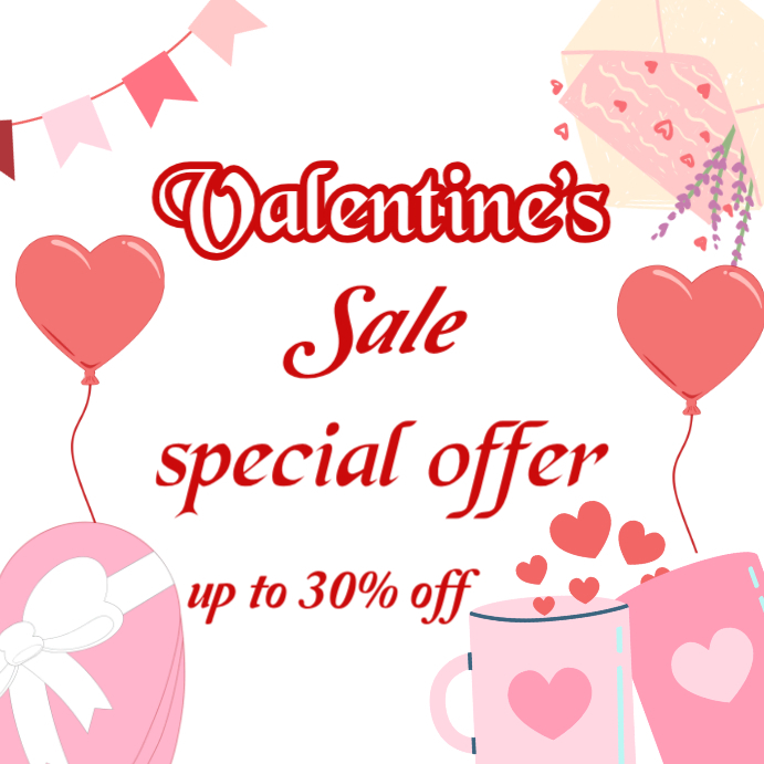 Valentine's Day Seasonal Sale Promotion Template | PosterMyWall
