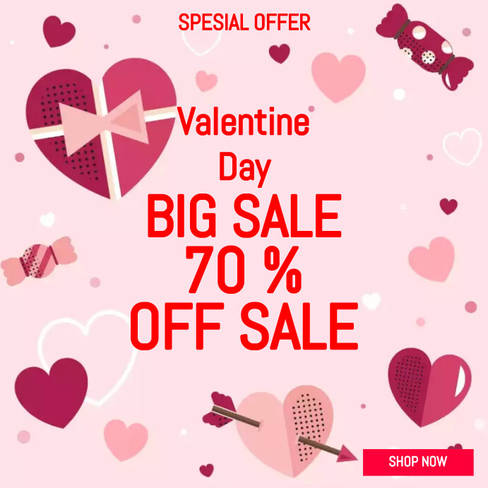 valentine's day shop Template | PosterMyWall