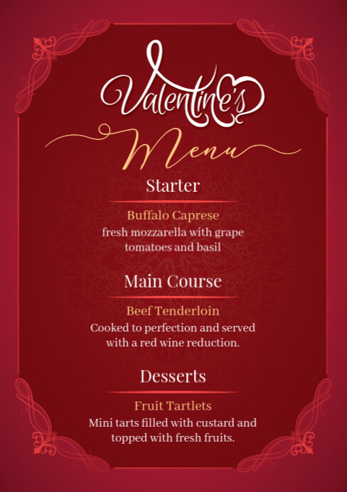 Copy of Valentine's Day Special Menu | PosterMyWall