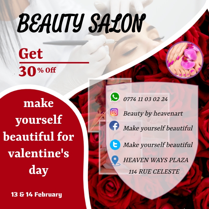 VALENTINE'S DAY SPECIAL OFFER TEMPLATE | PosterMyWall