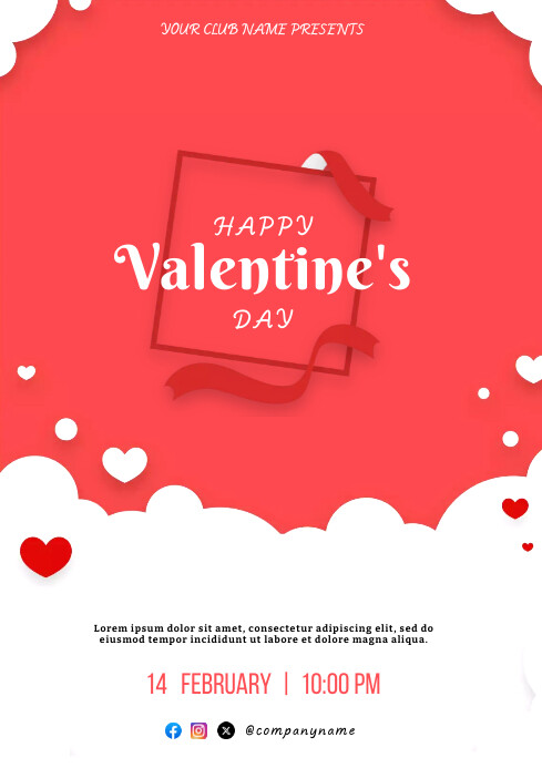 Plantilla de VALENTINE'S DAY TEMPLATE | PosterMyWall