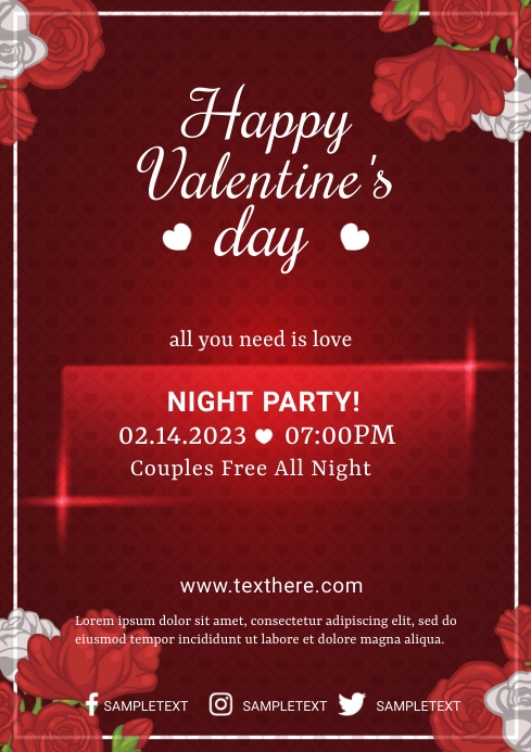 VALENTINE'S DAY TEMPLATE | PosterMyWall