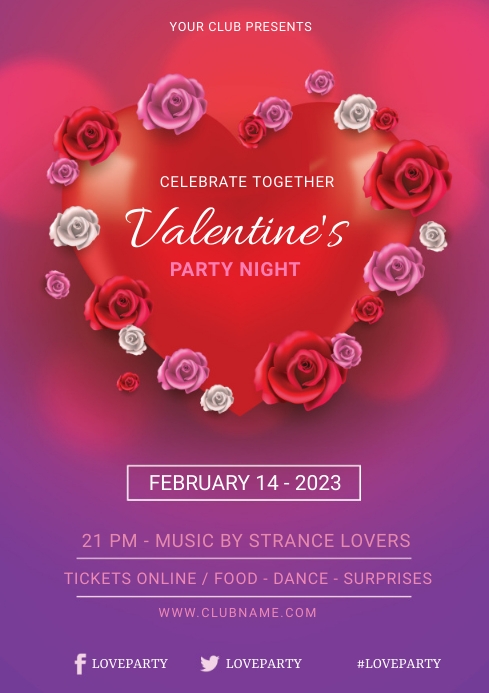 VALENTINE'S DAY TEMPLATE | PosterMyWall