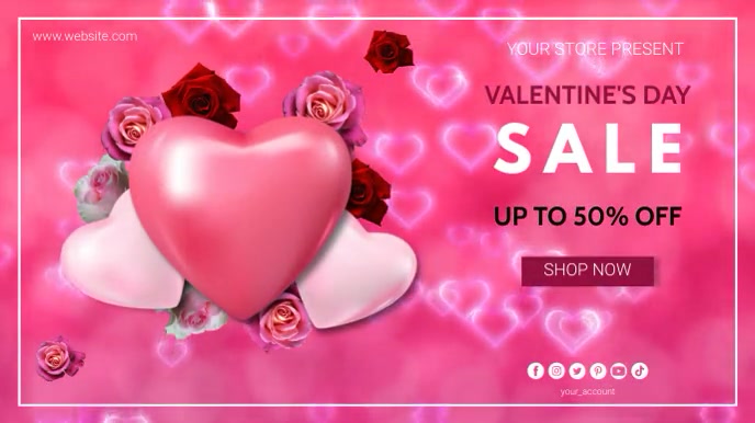 Valentine's day Video Ads template | PosterMyWall