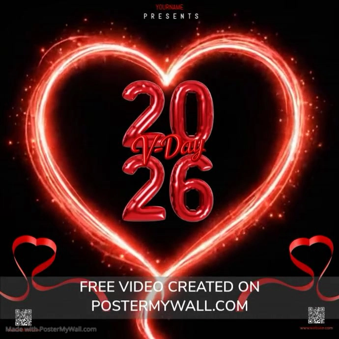 Valentine's Day Video Card Template | PosterMyWall
