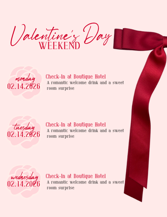 Valentine's Day Weekend Flyer Template | PosterMyWall