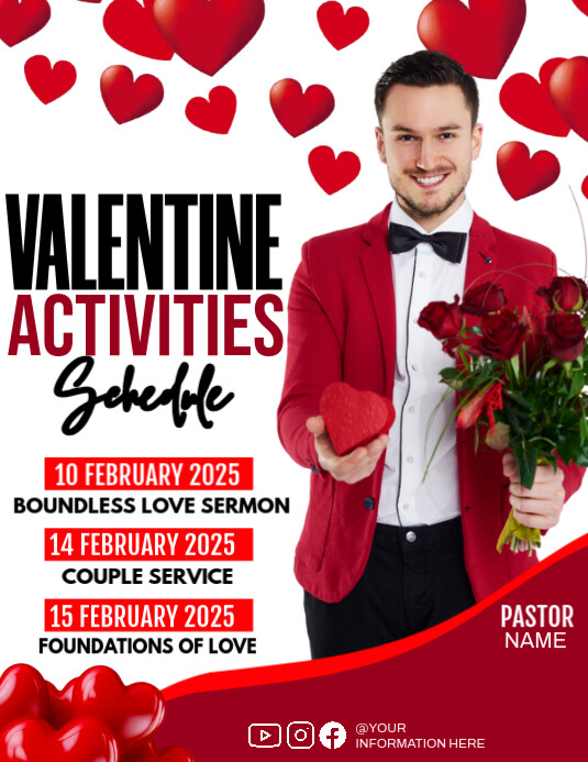Copy of Valentine's Day Weekly Service Flyer (us Letter) | PosterMyWall