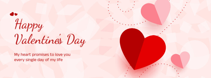 Valentine's Day Wishes Facebook Cover Template | PosterMyWall