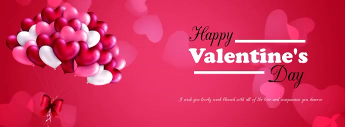 Valentine's day wishes facebook cover photo Template | PosterMyWall