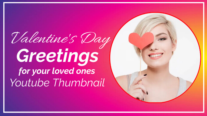 Valentine's day YouTube thumbnail Maker 2024 Template | PosterMyWall