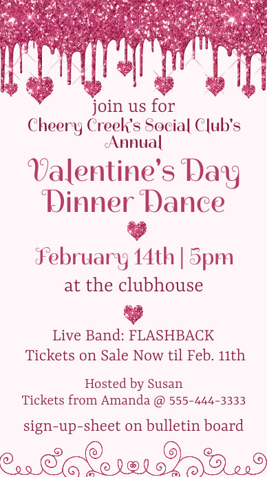 Valentine's Dinner Dance Invitation Template | PosterMyWall