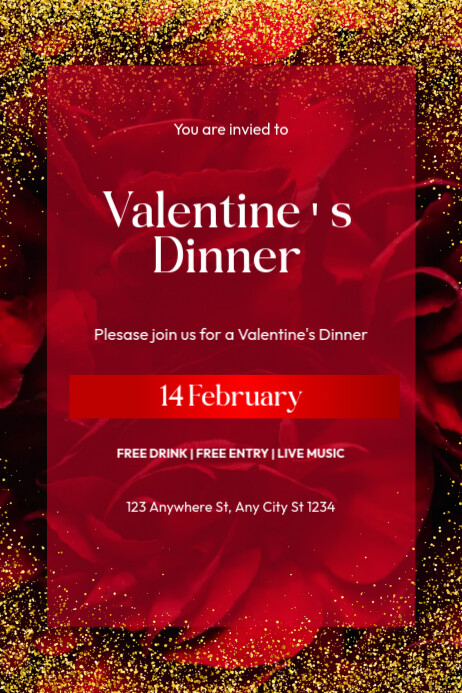 Copy of valentine's dinner | PosterMyWall