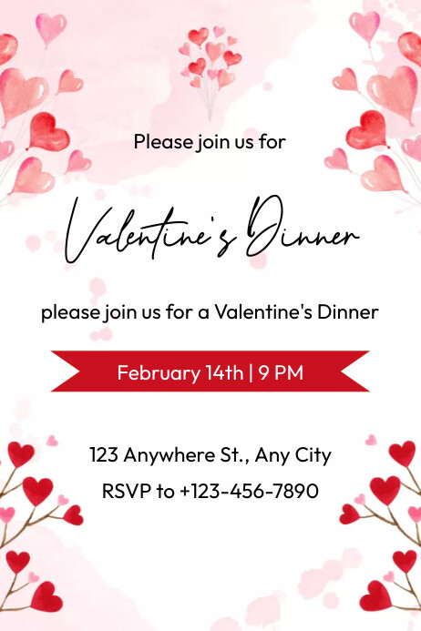 valentine's dinner Template | PosterMyWall