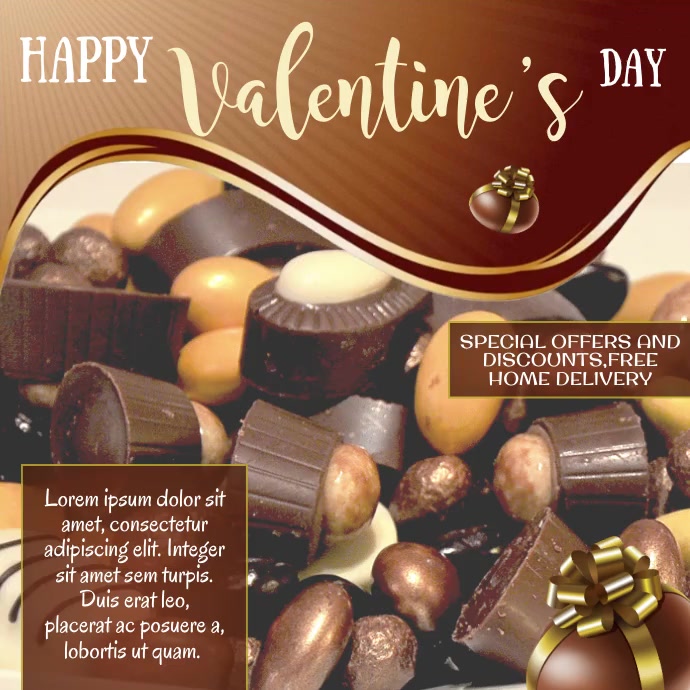 Copy of Valentine's discount chocolate template | PosterMyWall