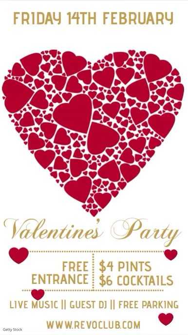 Valentine's DJ Club Party Event Template | PosterMyWall