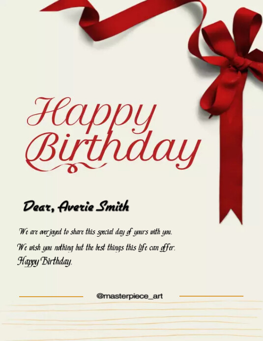 Copy of Valentine's/February birthday wish card | PosterMyWall