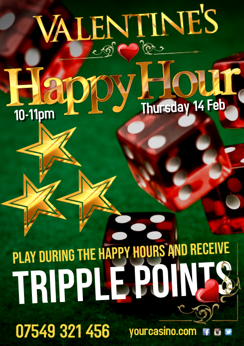 Valentine's Happy Hour Template | PosterMyWall