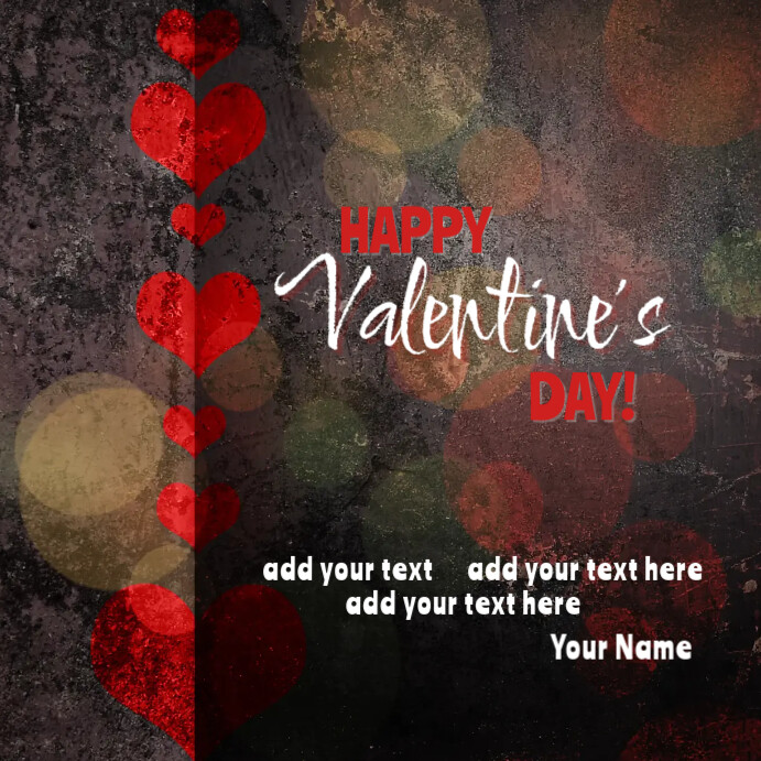 Valentine's heart greeting card Template | PosterMyWall