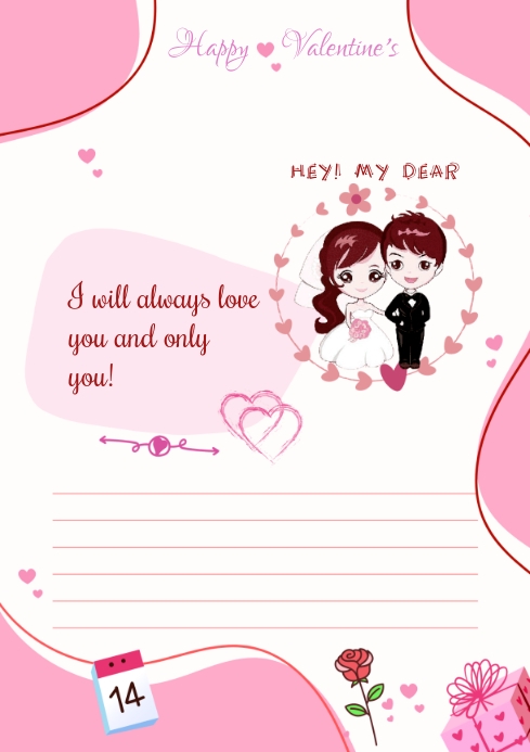 Valentine's Letter Template | PosterMyWall