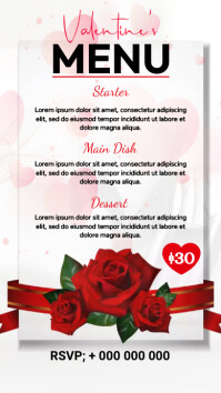 Valentine's menu Template | PosterMyWall