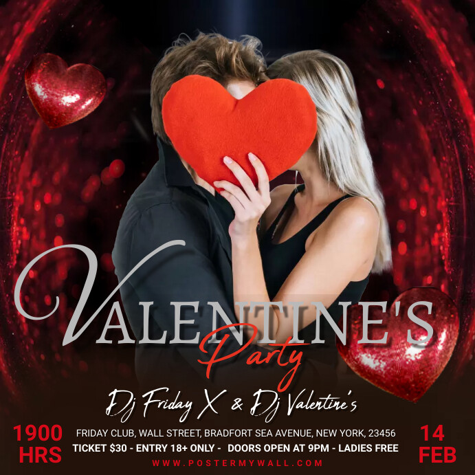 Valentine's Night Post Template | PosterMyWall