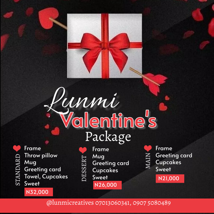 Valentine's packages Template | PosterMyWall