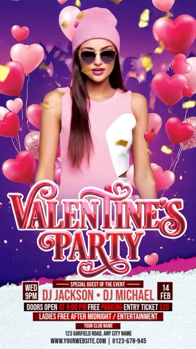 Valentine's Party Instagram Story Video Template | PosterMyWall