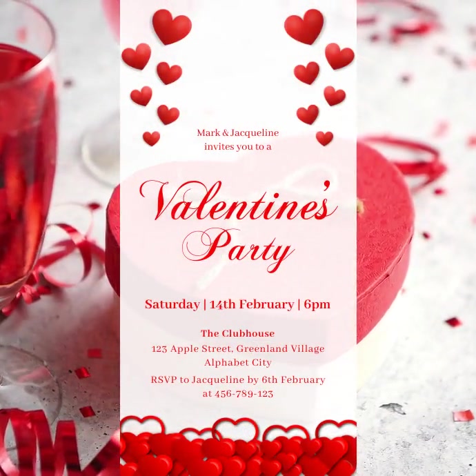 Valentine's Party Invitation Template | PosterMyWall