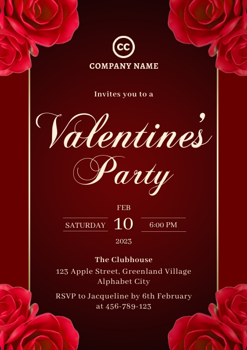 Valentine's Party Invitation Template | PosterMyWall