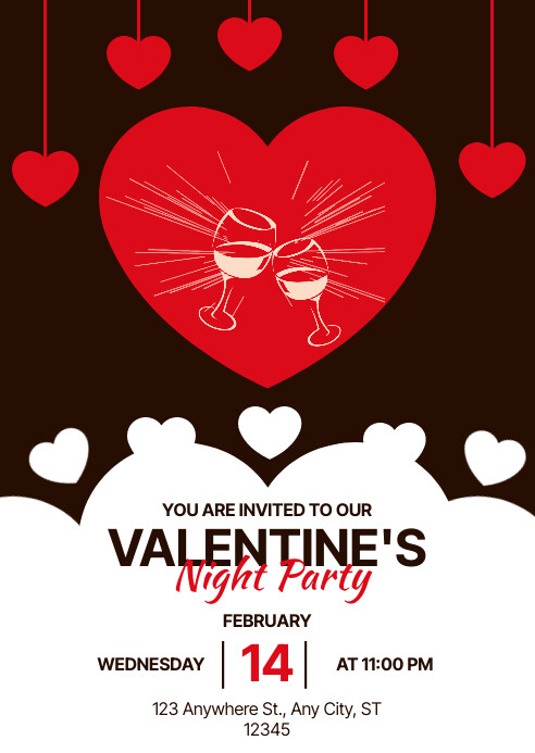 Valentine's Party Invitation Template | PosterMyWall