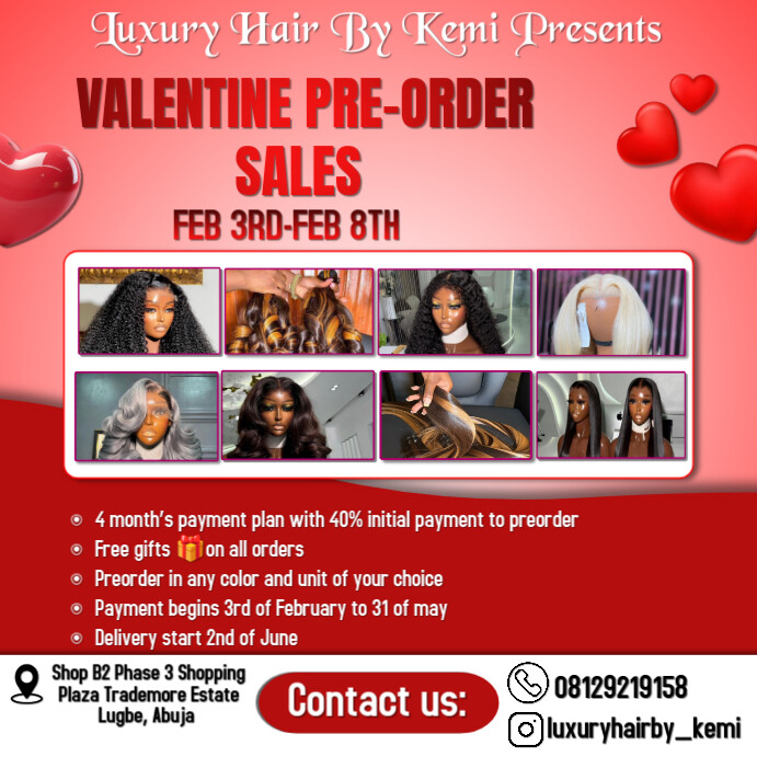 Valentine's pre order sales flyer Template | PosterMyWall