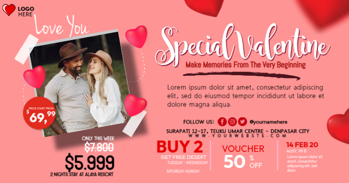 Valentine's Promo Ads Template | PosterMyWall