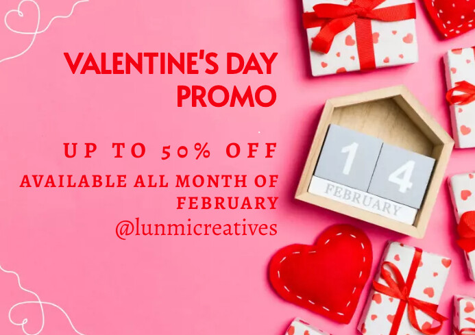 Valentine's promo sales Template | PosterMyWall