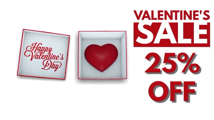 Valentine's Retail Sale Video Ad Template | PosterMyWall