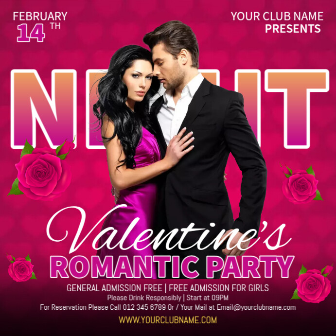 Copia de Valentine's Romantic Party | PosterMyWall