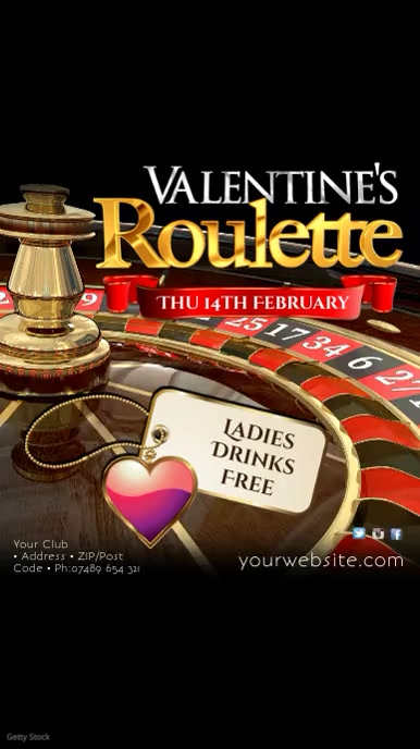 Valentine's Roulette Night Instagram Template | PosterMyWall