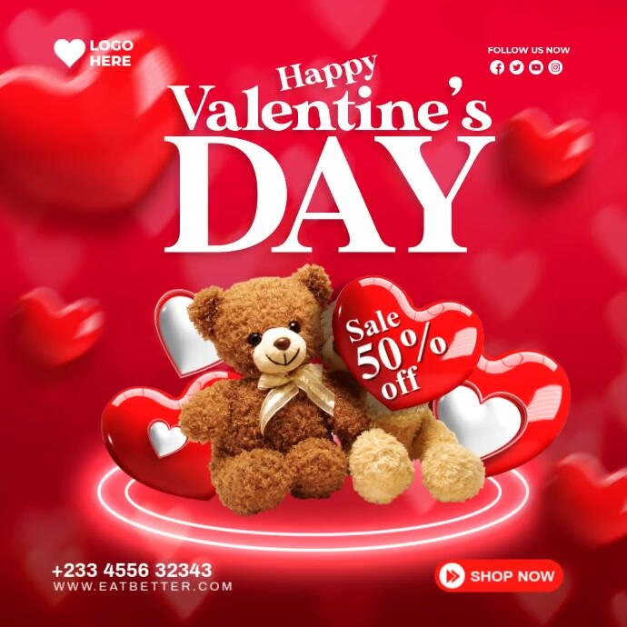 Valentine's Sale Promo templates | PosterMyWall