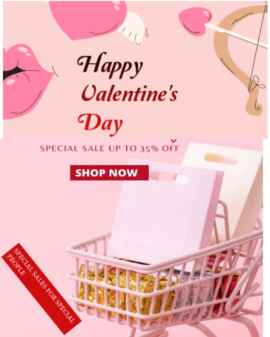 Valentine's sales card Template | PosterMyWall