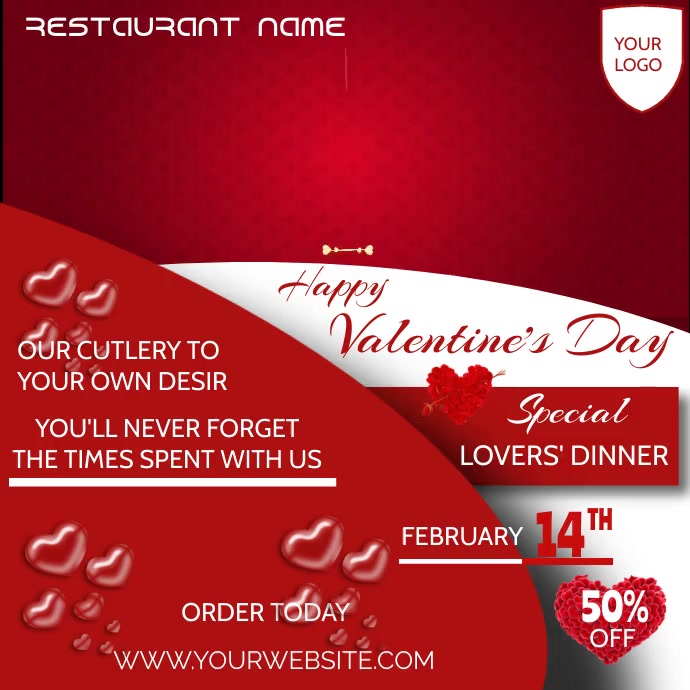 Copy of valentine's special offer poster template | PosterMyWall