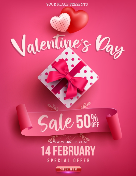 valentine's STORE SALE Event Flyer Template | PosterMyWall