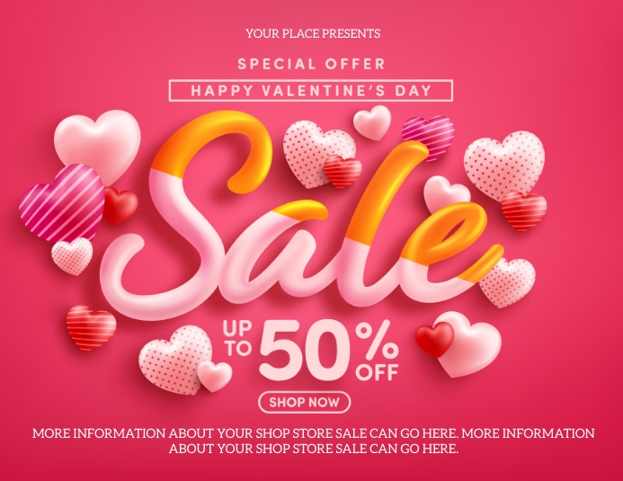 valentine's STORE SALE Event Flyer Template | PosterMyWall