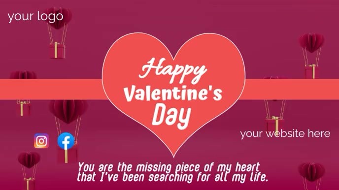 Copy of Valentine's video heart template | PosterMyWall