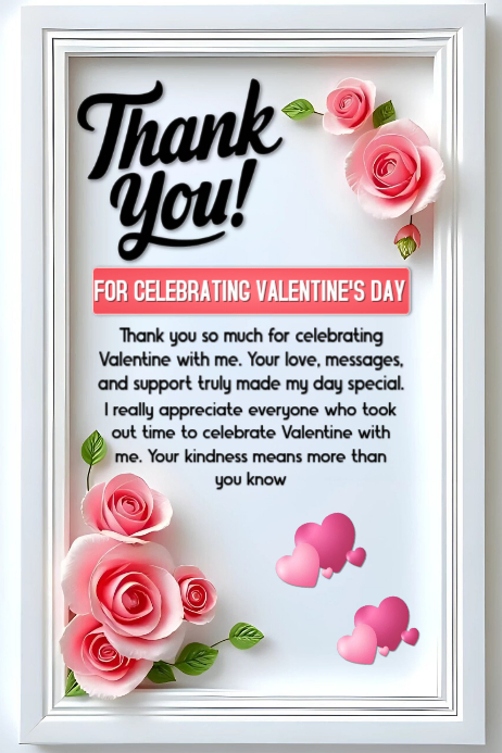 Valentine Appreciation Card Template | PosterMyWall