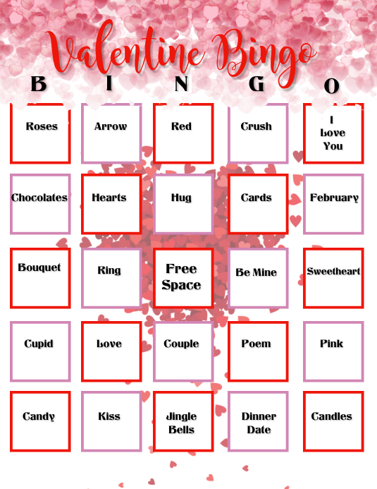 Valentine Bingo Template | PosterMyWall