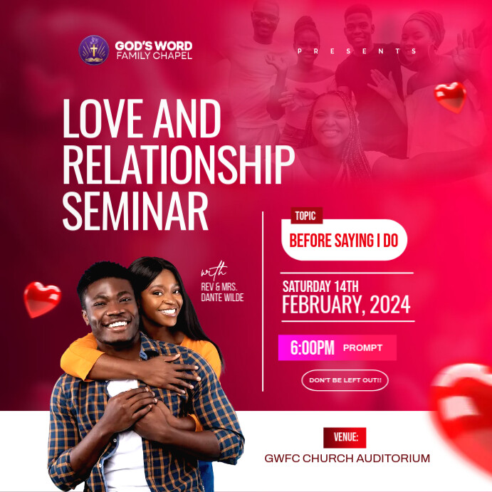 valentine church flyer Template | PosterMyWall