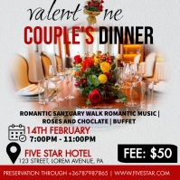 Valentine Couple's Dinner Template | PosterMyWall