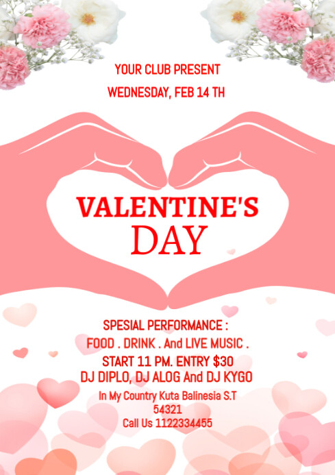 VALENTINE DAY Template | PosterMyWall