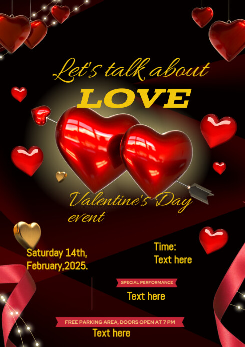 Valentine Day flier Template | PosterMyWall