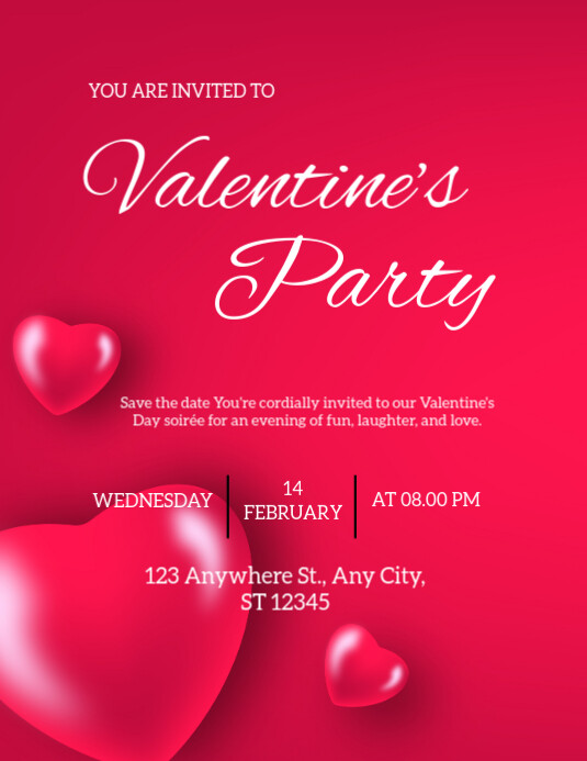 Valentine Day Flyer Template | PosterMyWall