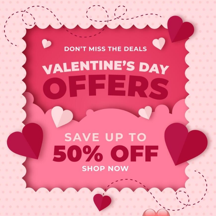 Valentine day offer poster design template | PosterMyWall